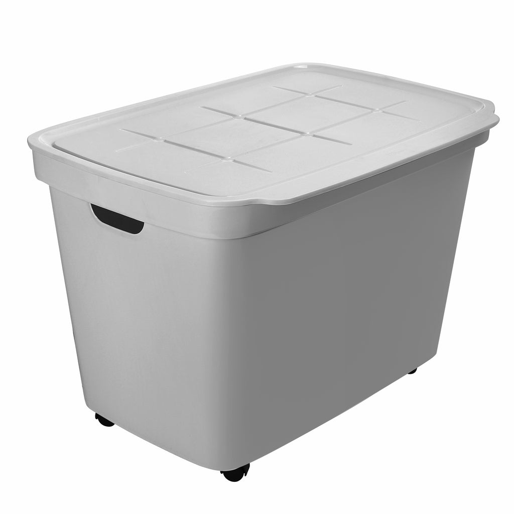 80L Store Away Rolling Bin Grey