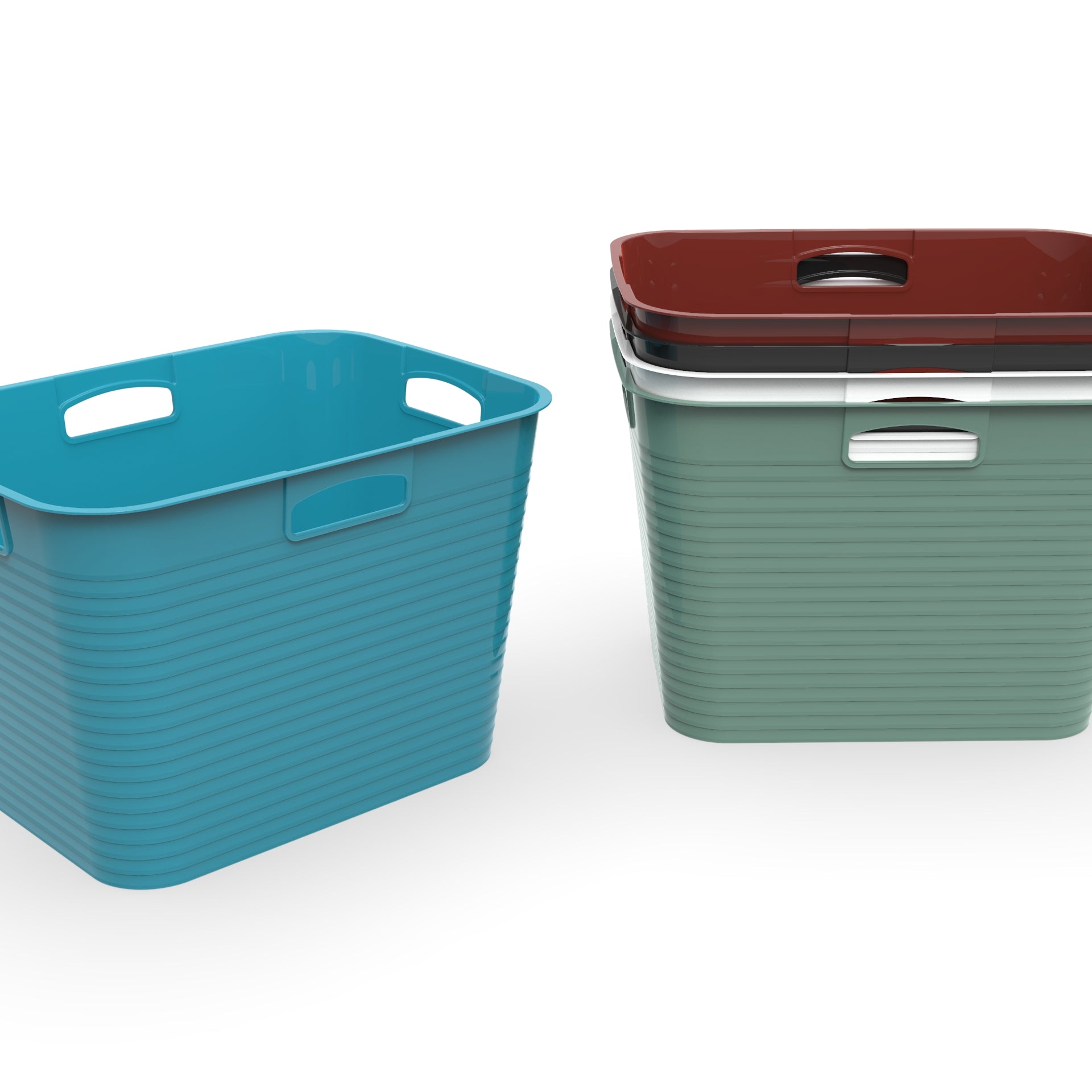 42 Ltr Square Flexi Tub Mixed 6 Colours