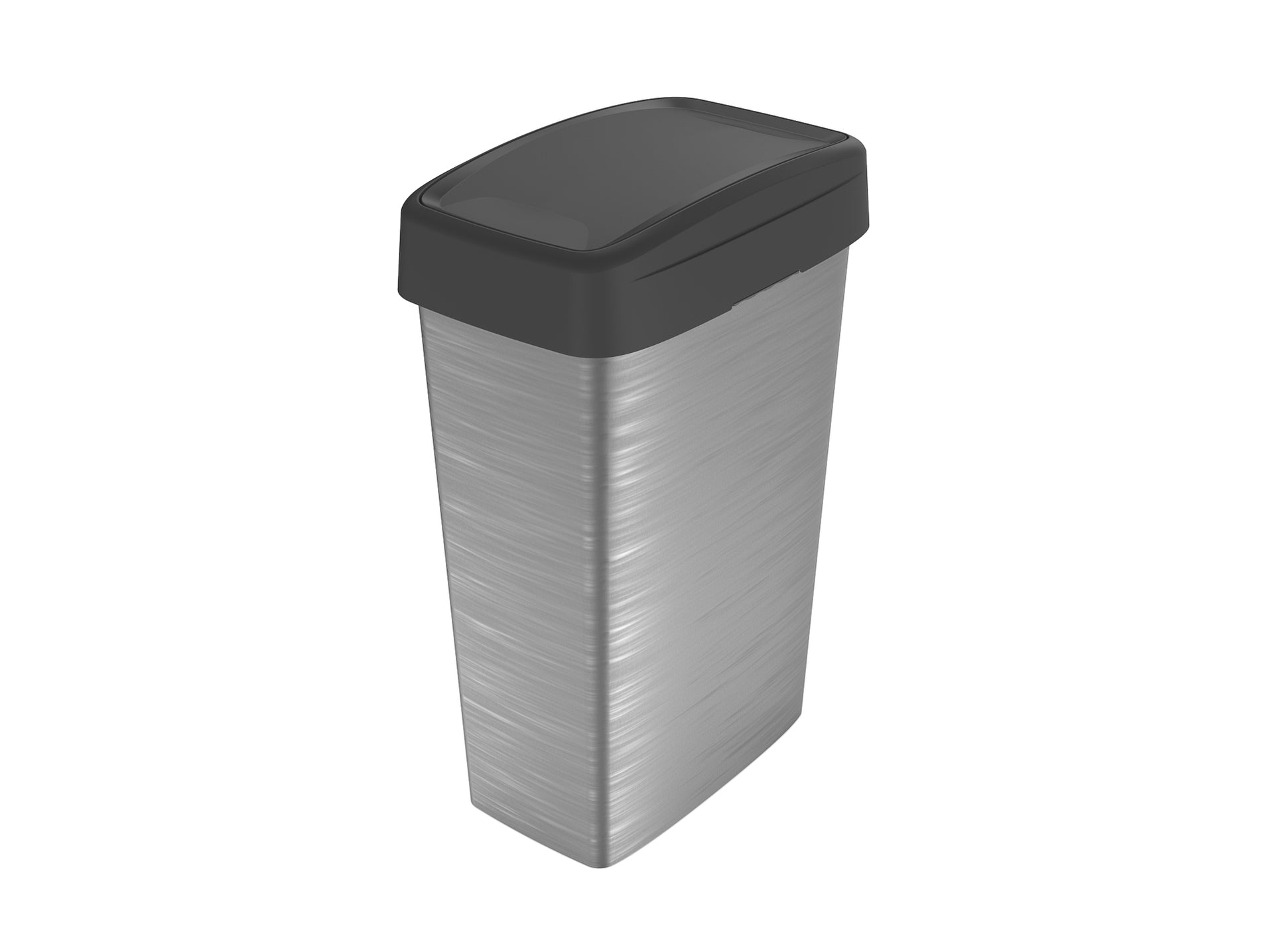 Home 50L Rectangle Slim Swing Lid Bin IML