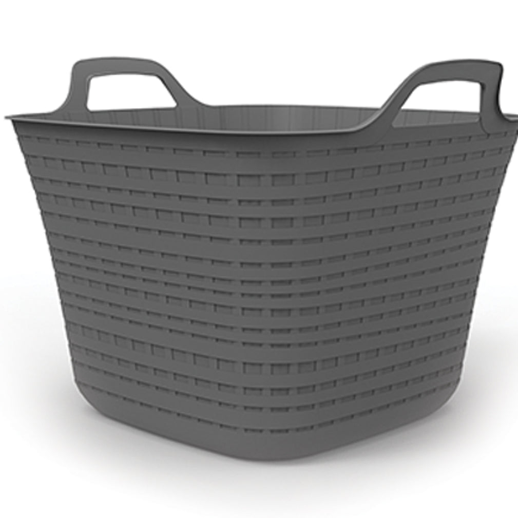 42L Rattan Flexi Tub Grey