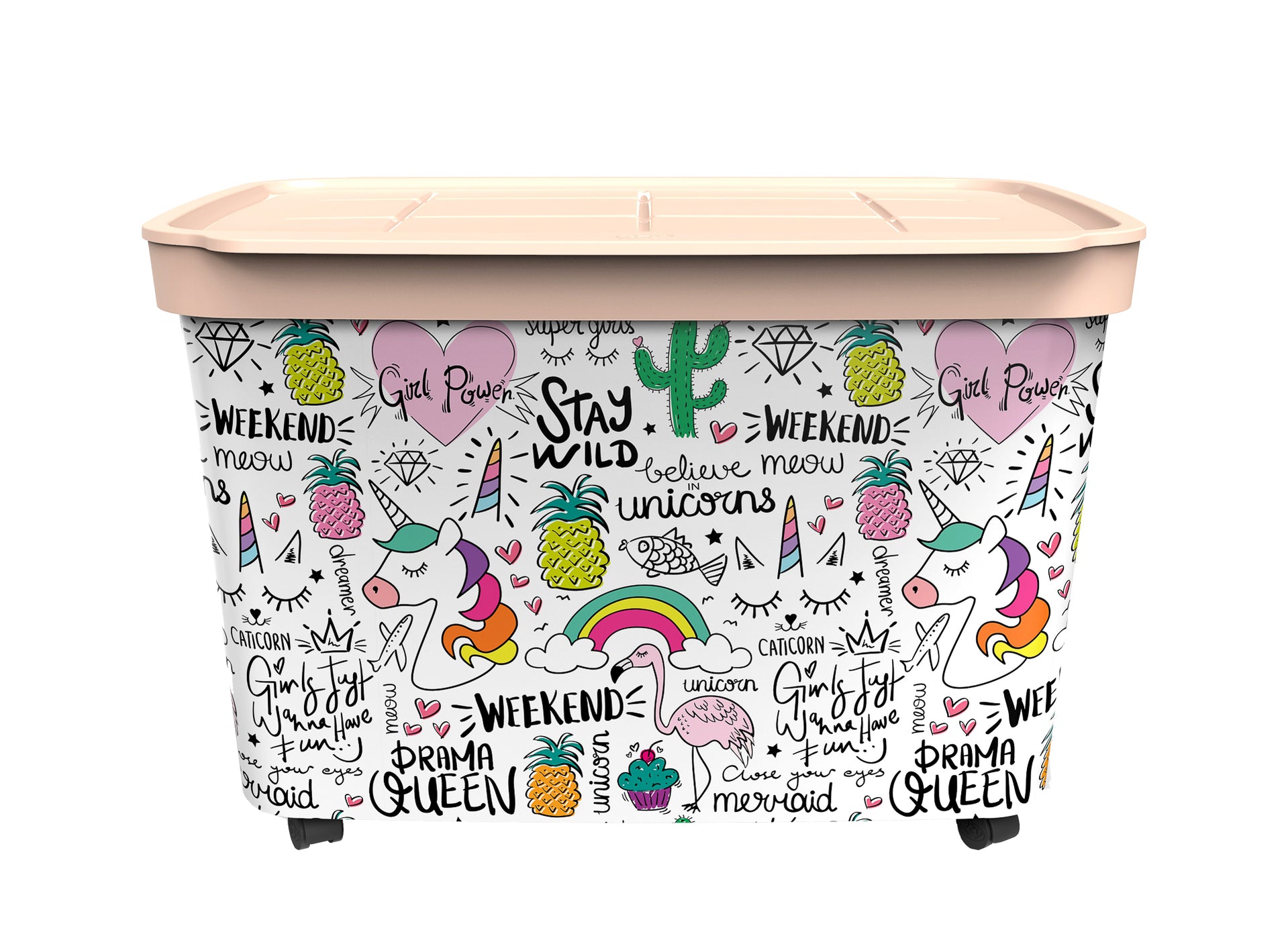 80L Store Away Rolling Bin IML — Ezy Storage