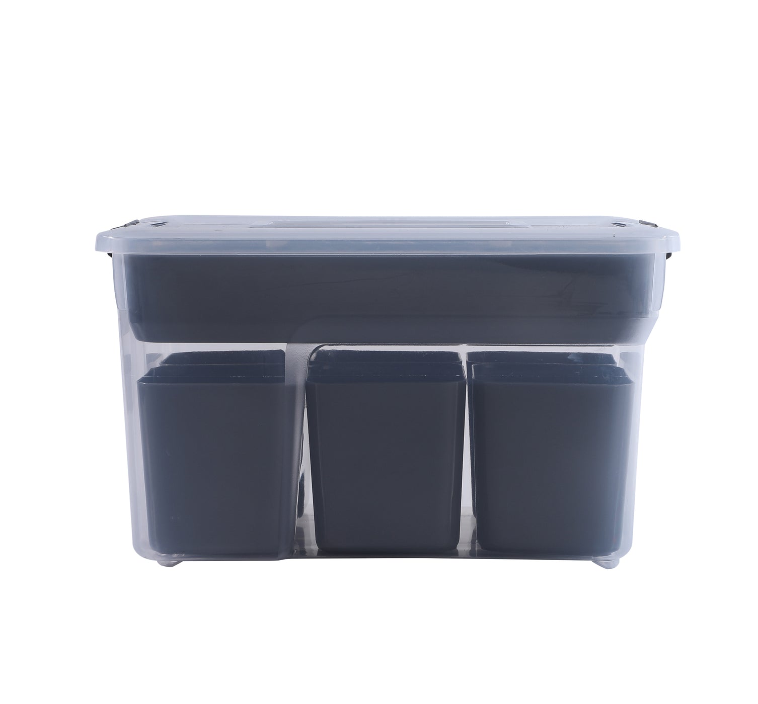 Home 8L Sort It Container With 6 Deep Cups + Insert Tray Clear