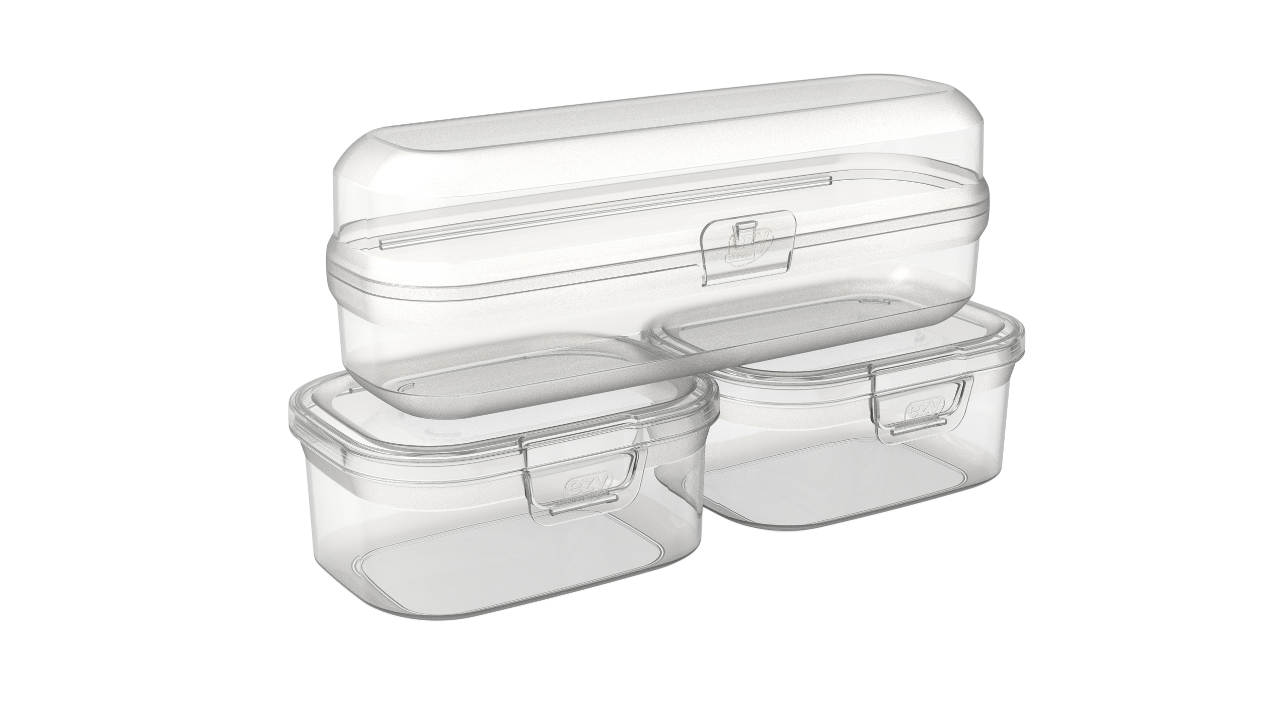 1.4L Long Sandwich Wrap Container & 630Ml Snack Box Set Of 3 Value Pac ...